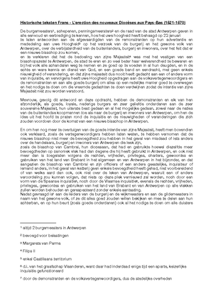 Historische teksten frans - Historische teksten frans Tekst 1: discours ...