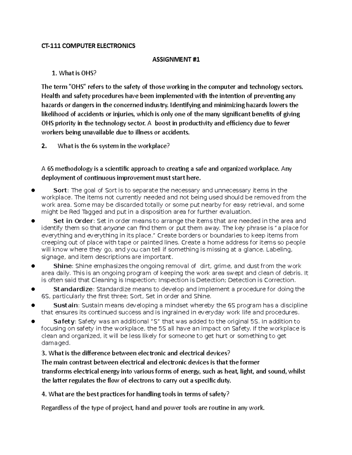 Assignment-1 comptech baquero - CT-111 COMPUTER ELECTRONICS ASSIGNMENT ...