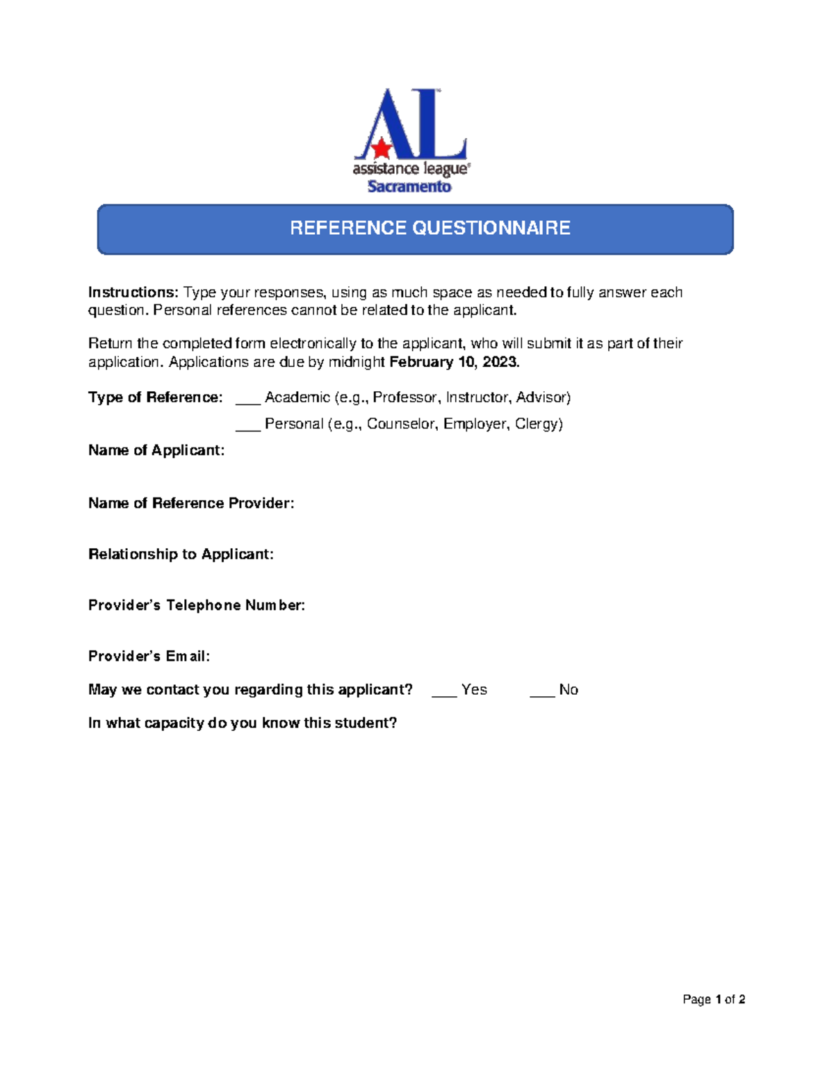Reference Questionnaire NR final - Page 1 of 2 Instructions: Type your ...