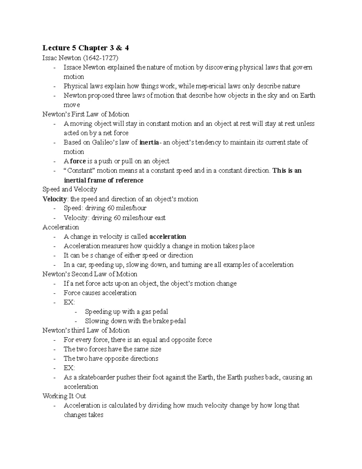 Py 124 lecture 5-2 - taught by Prof Bordoloi - Lecture 5 Chapter 3 & 4 ...