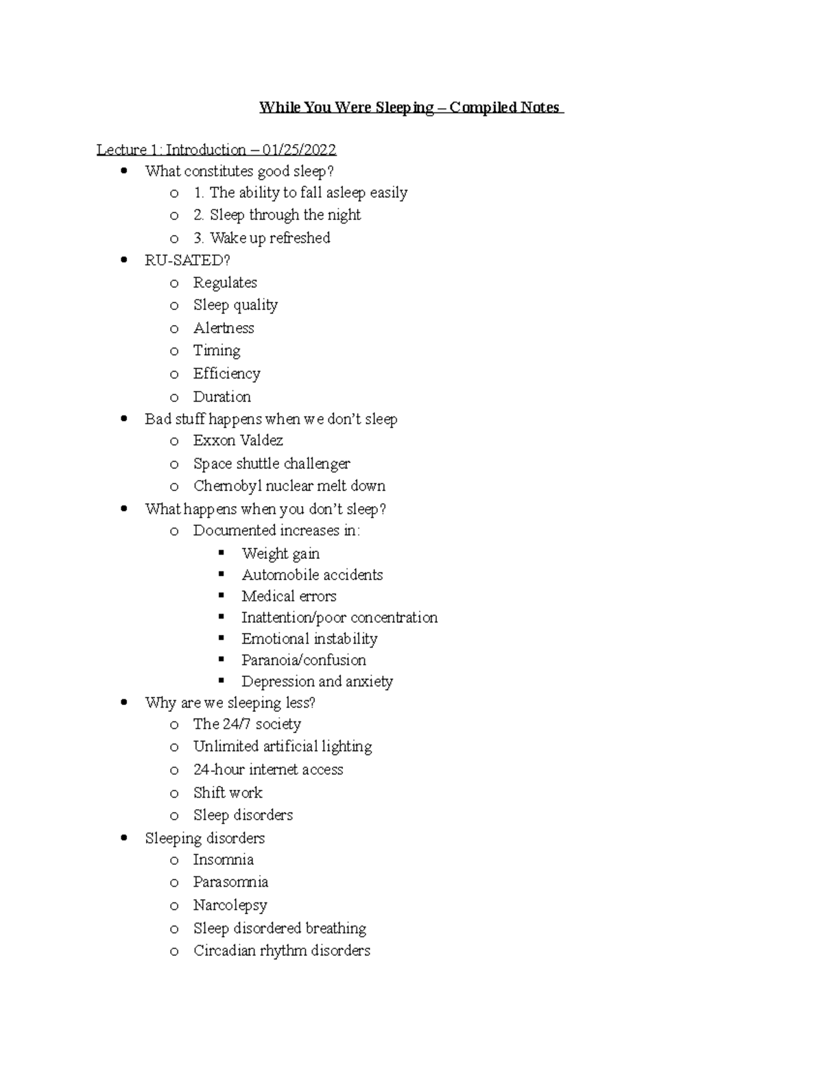 WYWS - Compiled Notes - While You Were Sleeping – Compiled Notes ...