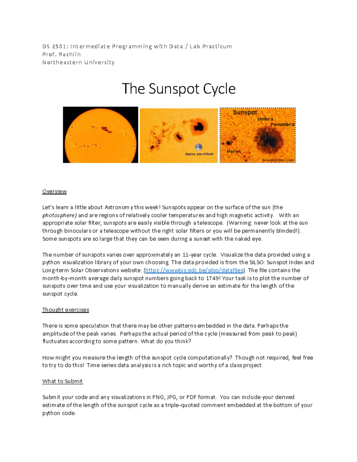 Ds2500 lab sunspots - programming - DS 2501 : Intermediate Programming with Data / Lab Practicum ...