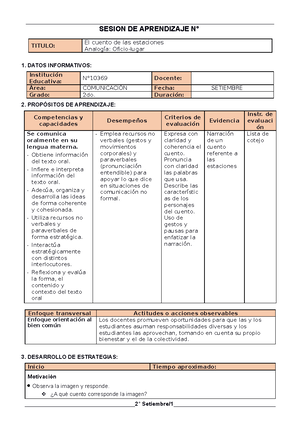 Experiencia 7 - documento - EXPERIENCIA DE APRENDIZAJE N° SEGUNDO GRADO 2023 ####### “AÑO DE LA ...