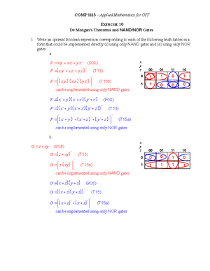 Unit 5 - Optimal Forms and K-maps - COMP 1113 – Applied Mathematics ...