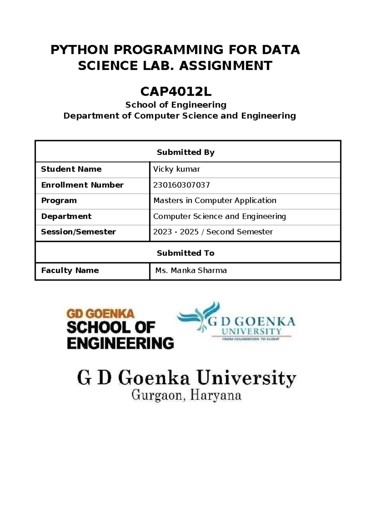 Python file - lab file - PYTHON PROGRAMMING FOR DATA SCIENCE LAB ...