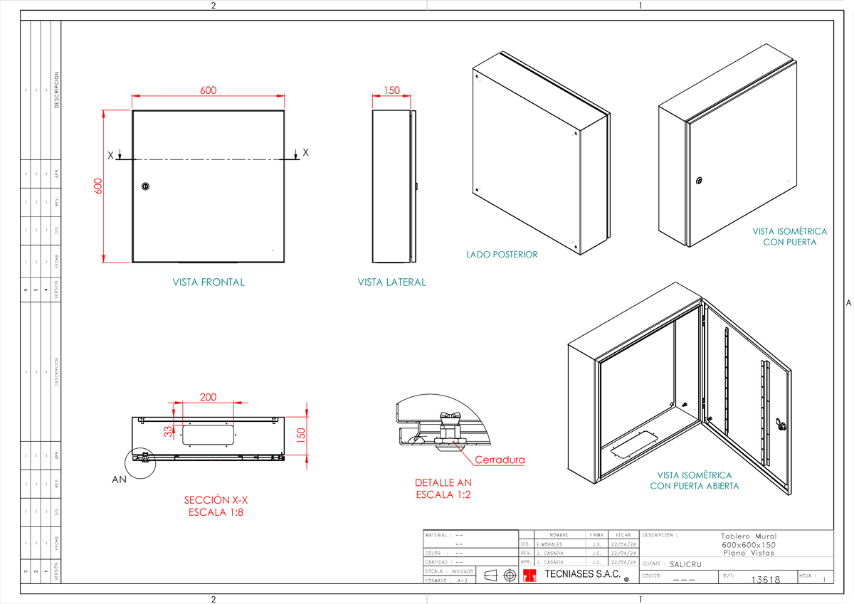 Plano Fabricación GM606015 - CODIGO:CLIENTE : O/T: HOJA : NOMBRE FIRMA ...
