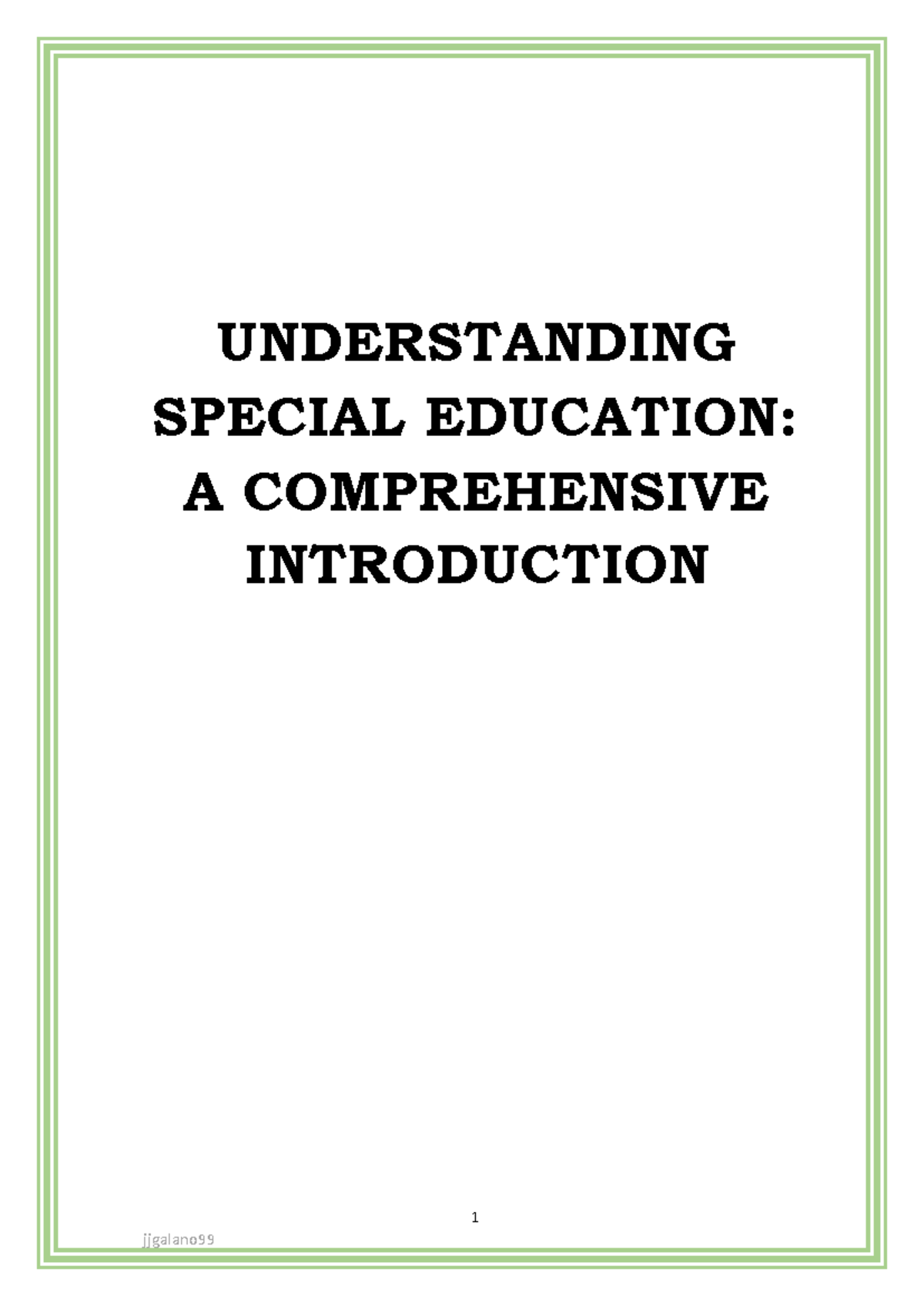 Understanding Special Education - 1 jjgalano UNDERSTANDING SPECIAL ...