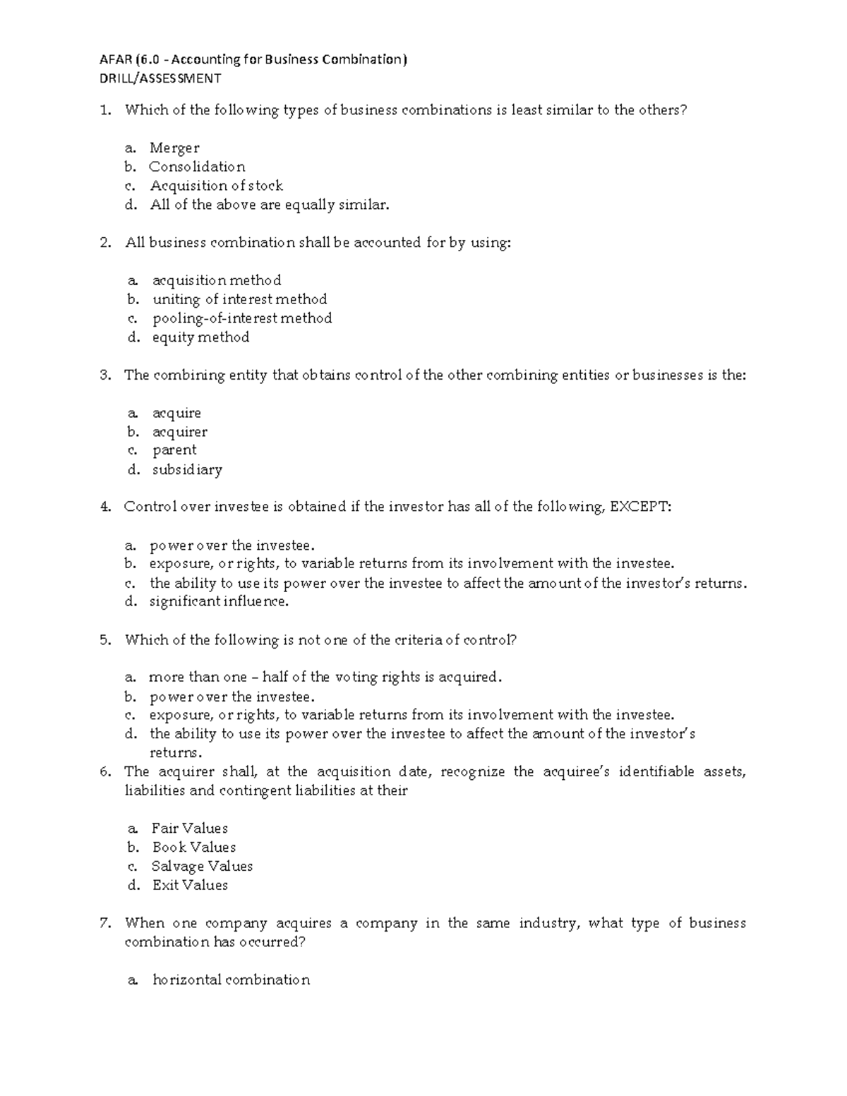 B - adasdc vsfsds sdsdsd - DRILL/ASSESSMENT Which of the following ...