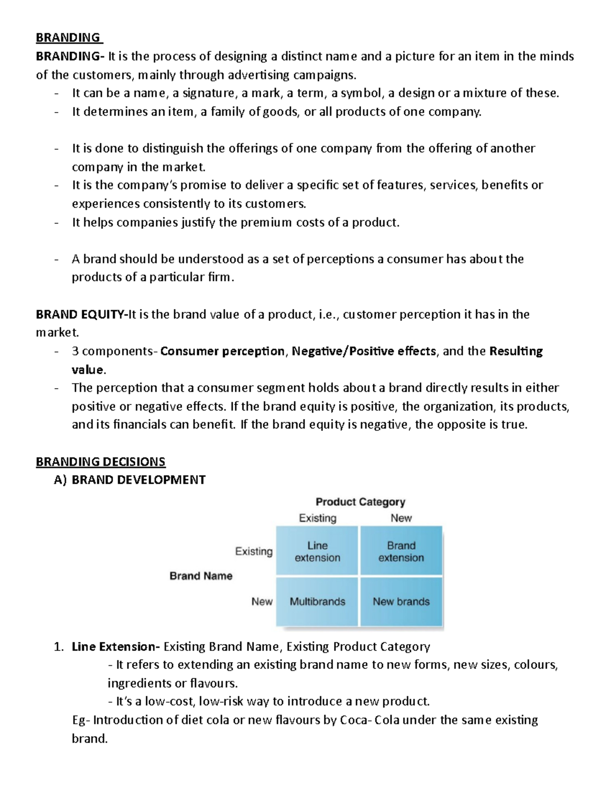 Branding, Packaging, Labelling notes for the topic - BRANDING BRANDING ...