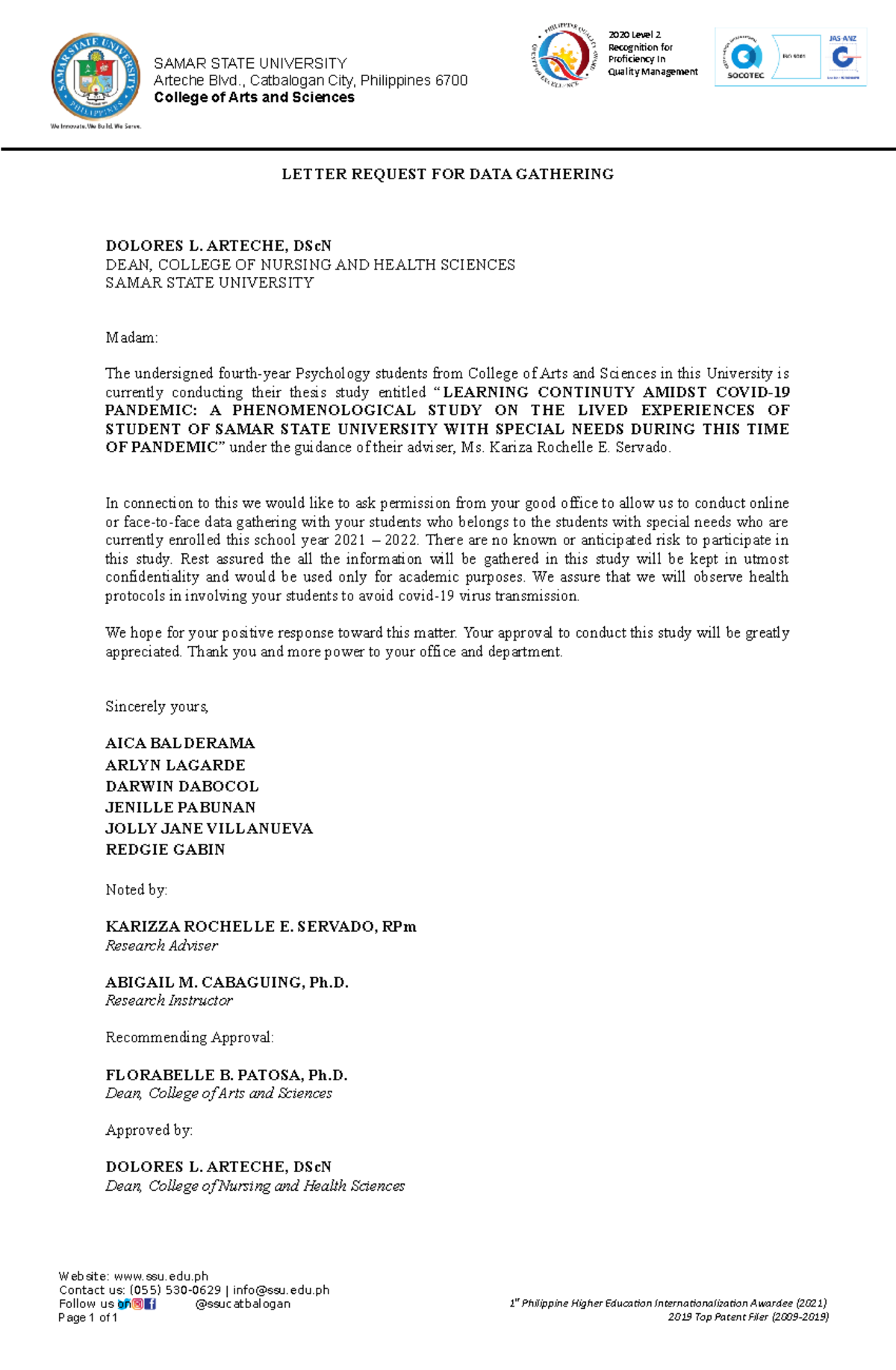 Dawin - Erich From Analytical Humanistic Theory - LETTER REQUEST FOR ...