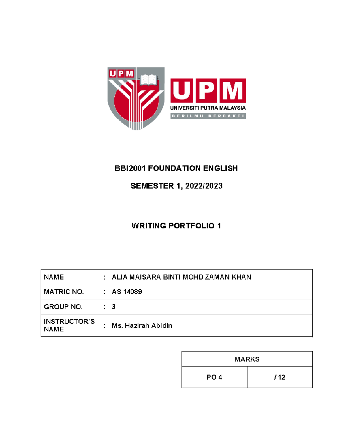 5 6237943679609210719 - BBI2001 FOUNDATION ENGLISH SEMESTER 1, 2022 ...