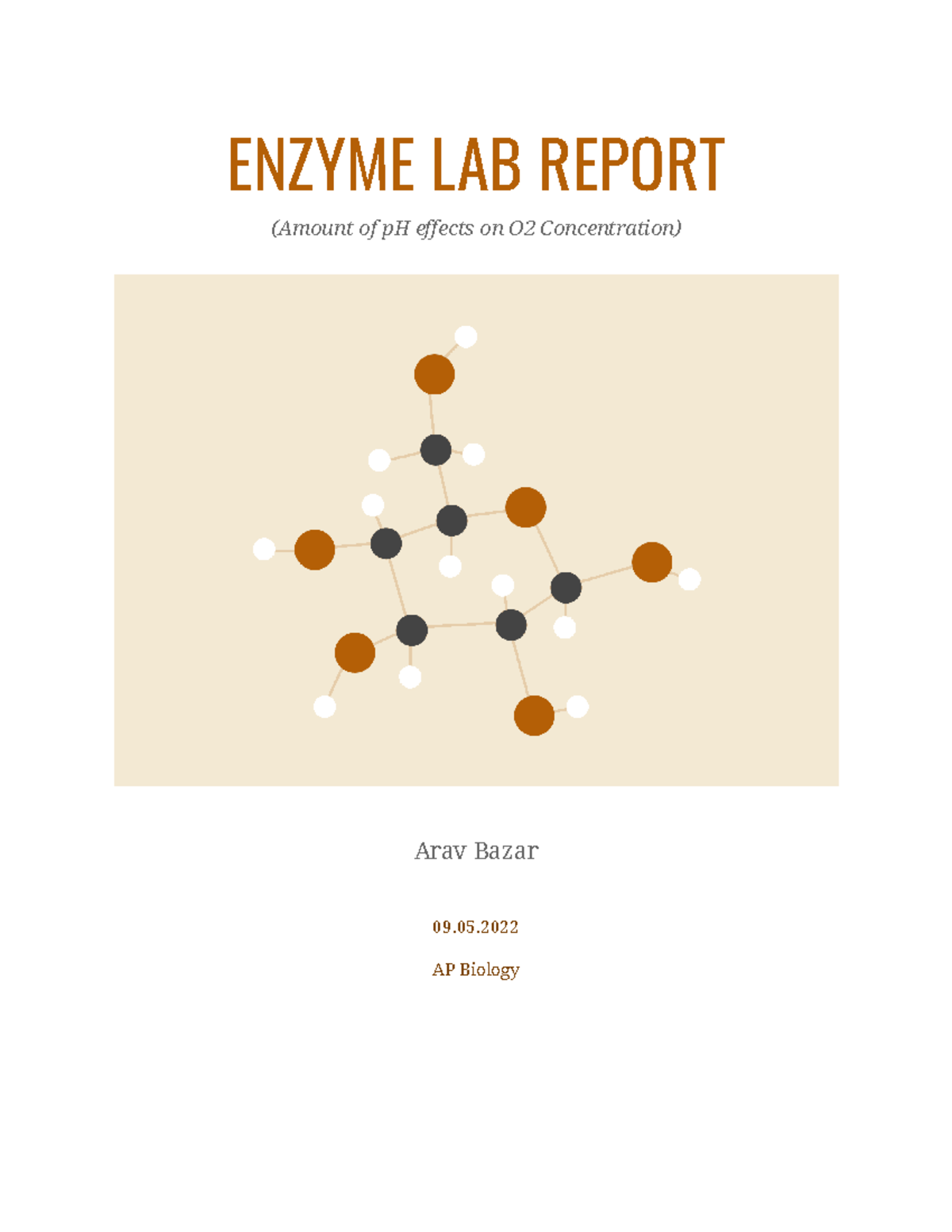 Report - This is an enzyme lab on how pH affects enzymes rate of ...
