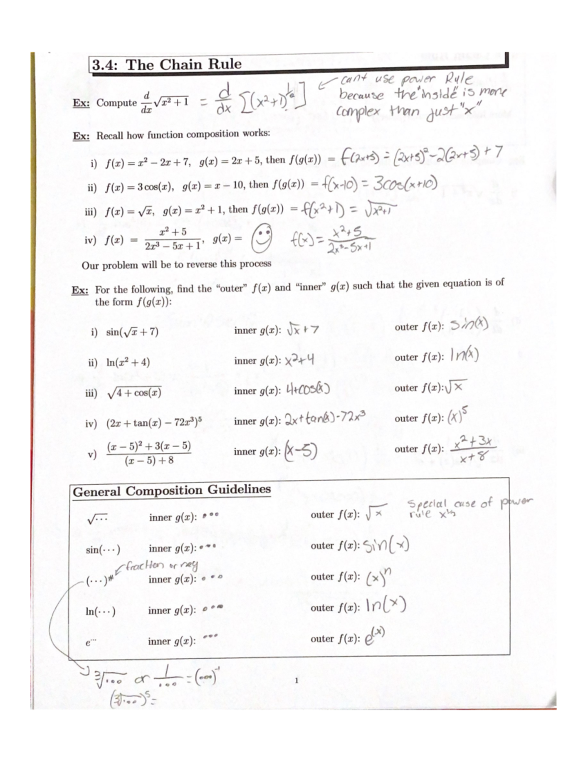 3.4 The Chain Rule - These are lecture notes I took this semester. - 3 ...