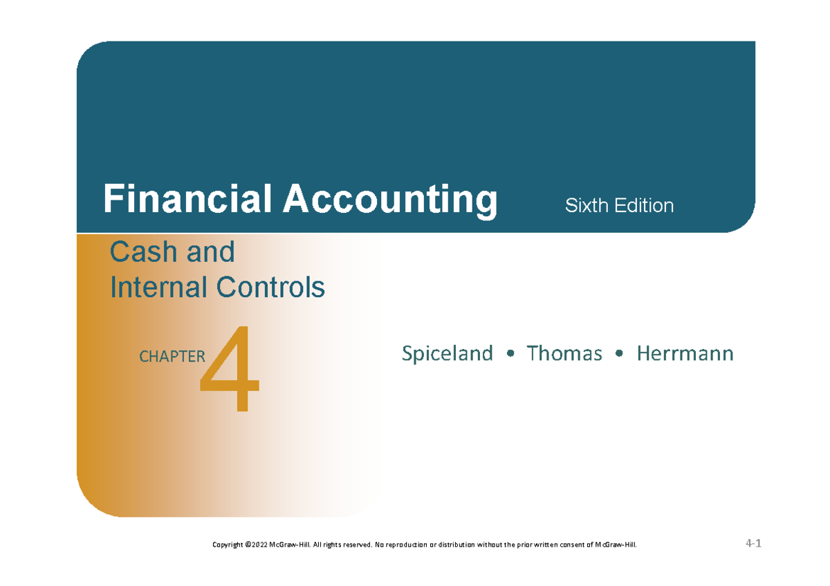 Spiceland FA 6e Chap04 - exercise of chapter 4 - Financial Accounting ...