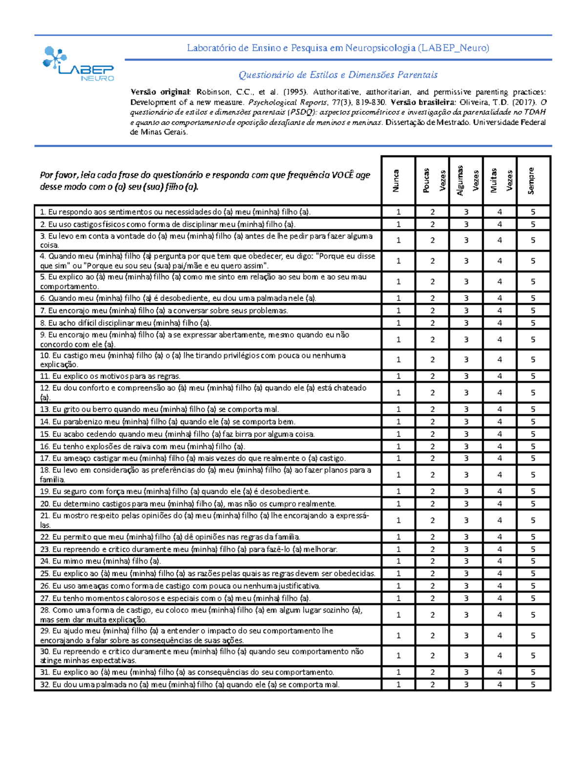 QEDP - folha de respostas - Laboratório de Ensino e Pesquisa em ...