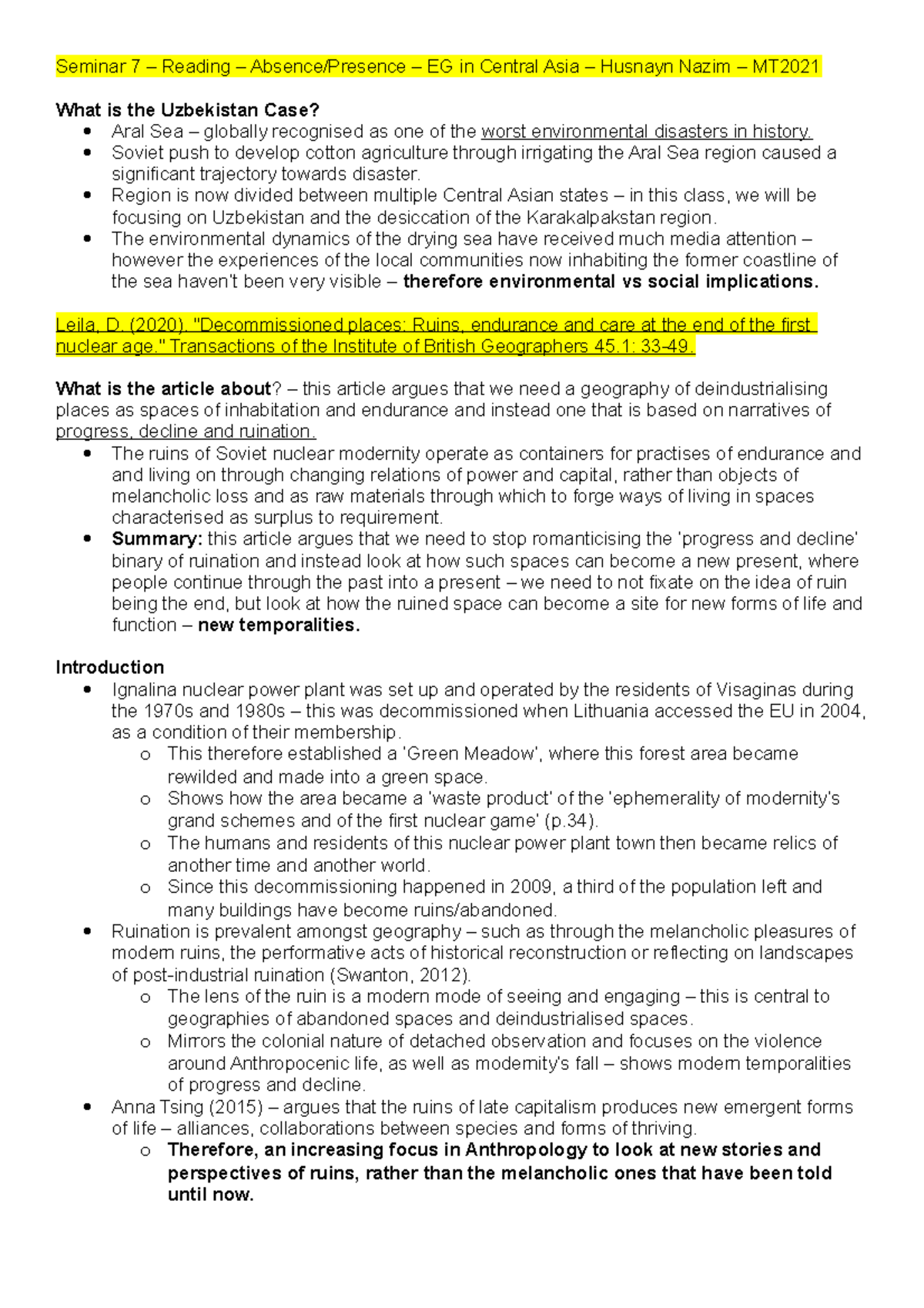 Absence-Presence Reading - Seminar 7 – Reading – Absence/Presence – EG ...