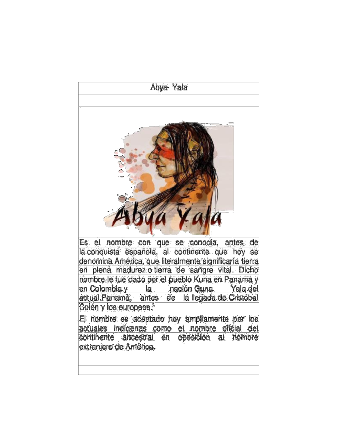 ABYA YALA C. Sociales - habla mas osbre los abya yala - ABYA YALA ...