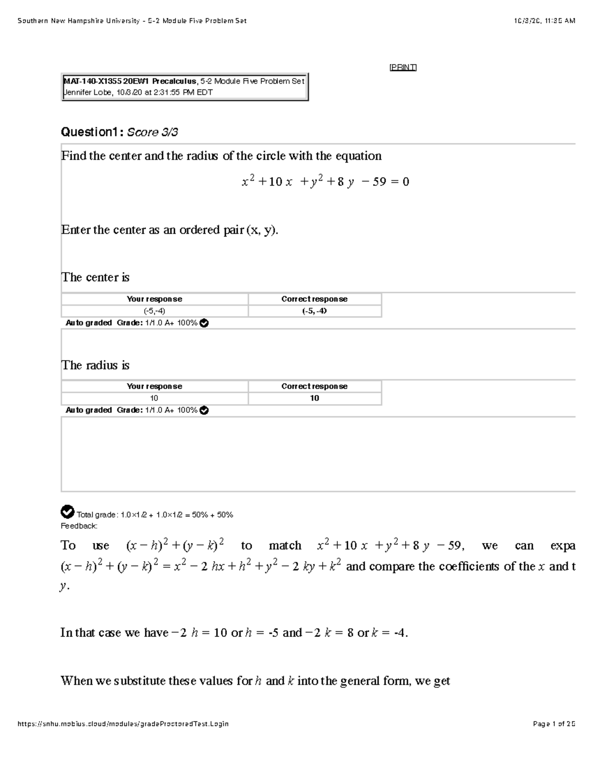 Southern New Hampshire University Take 6 Jennifer Final 5 2 Module Five ...