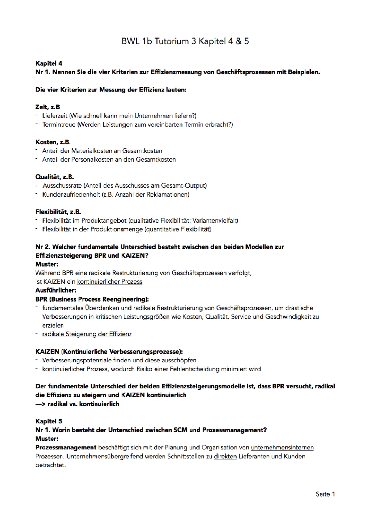 Tutorium 3 Musterlösung - BWL 1b - Studocu