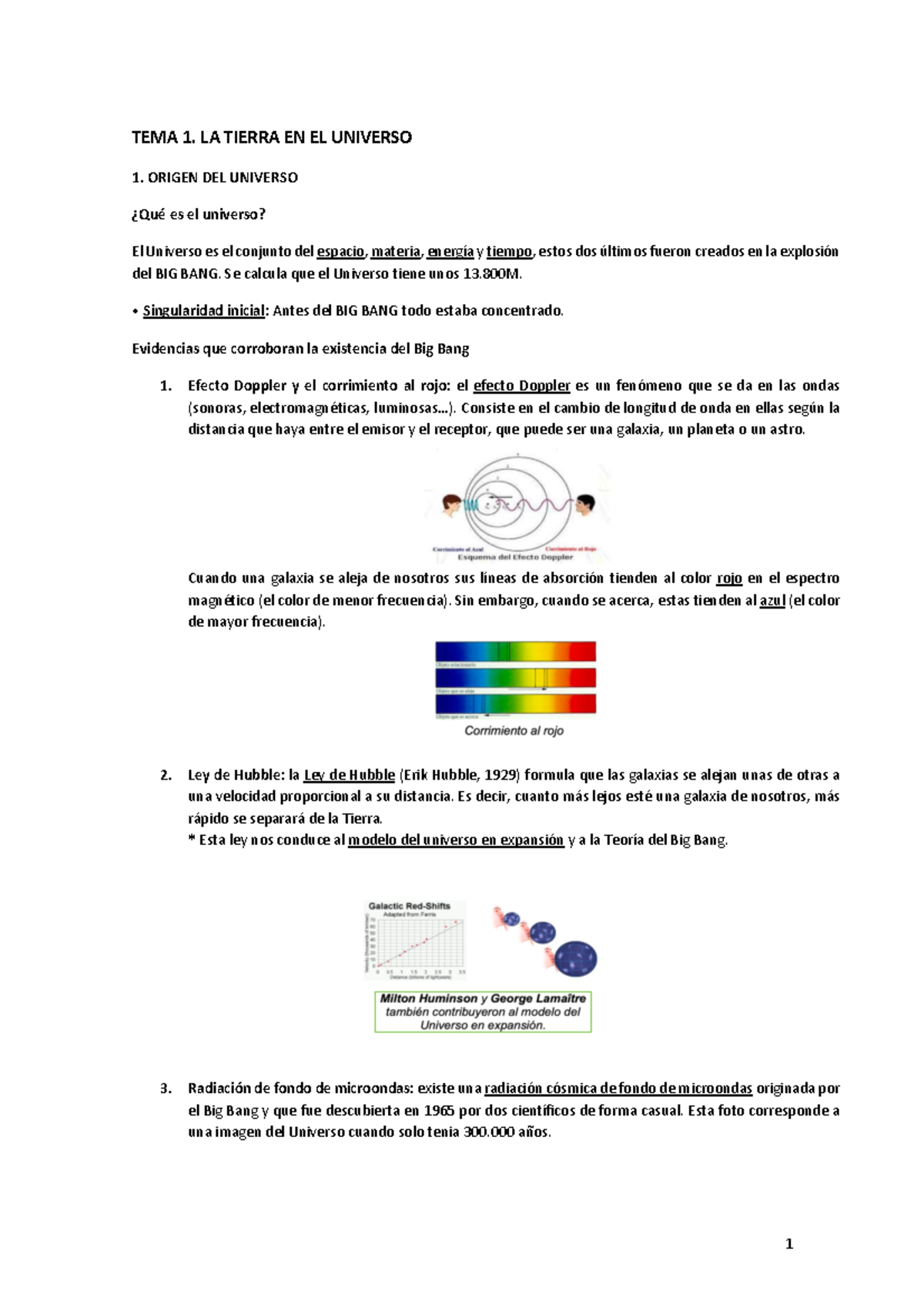 TEMA 1. LA Tierra EN EL Universo - Fundamentos de Ciencias de la Tierra - US - Studocu