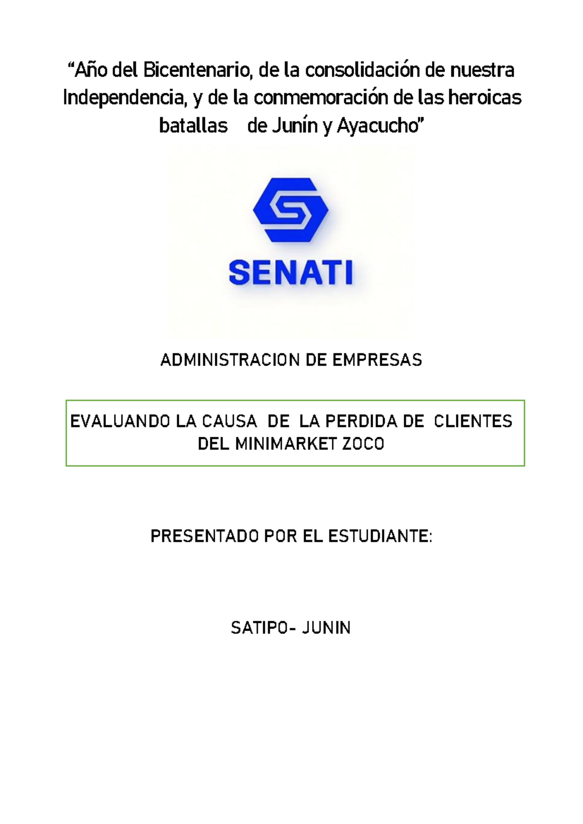 Edwin Matamoros entregable 1 - “Año del Bicentenario, de la ...