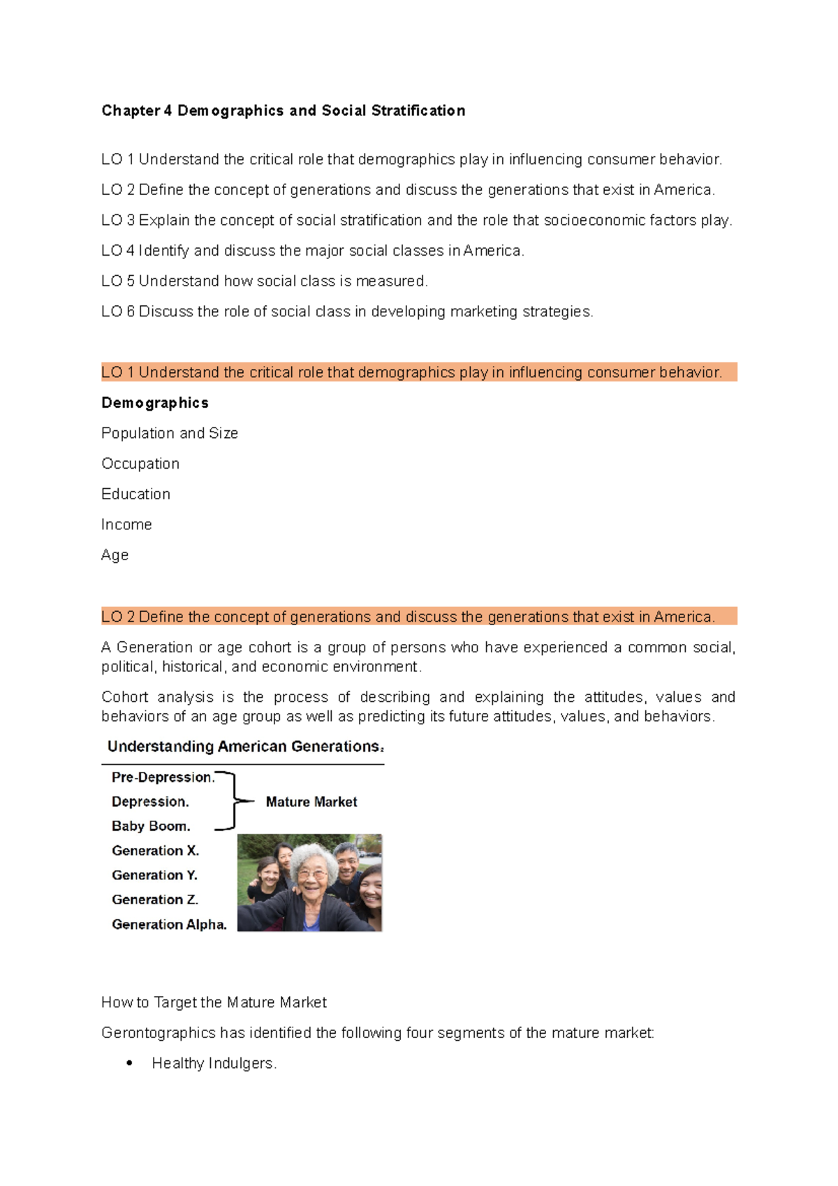 Chapter 4 Demographics and Social Stratification - Chapter 4 ...