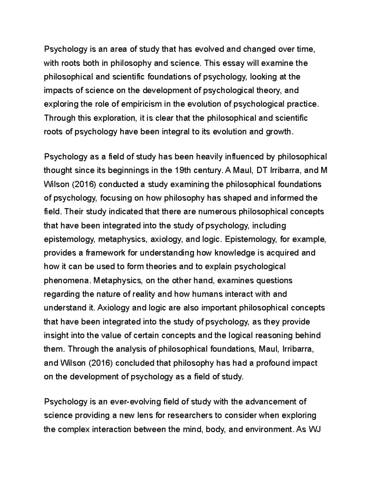 Philosophical and scientific roots of psychology - Psychology is an ...