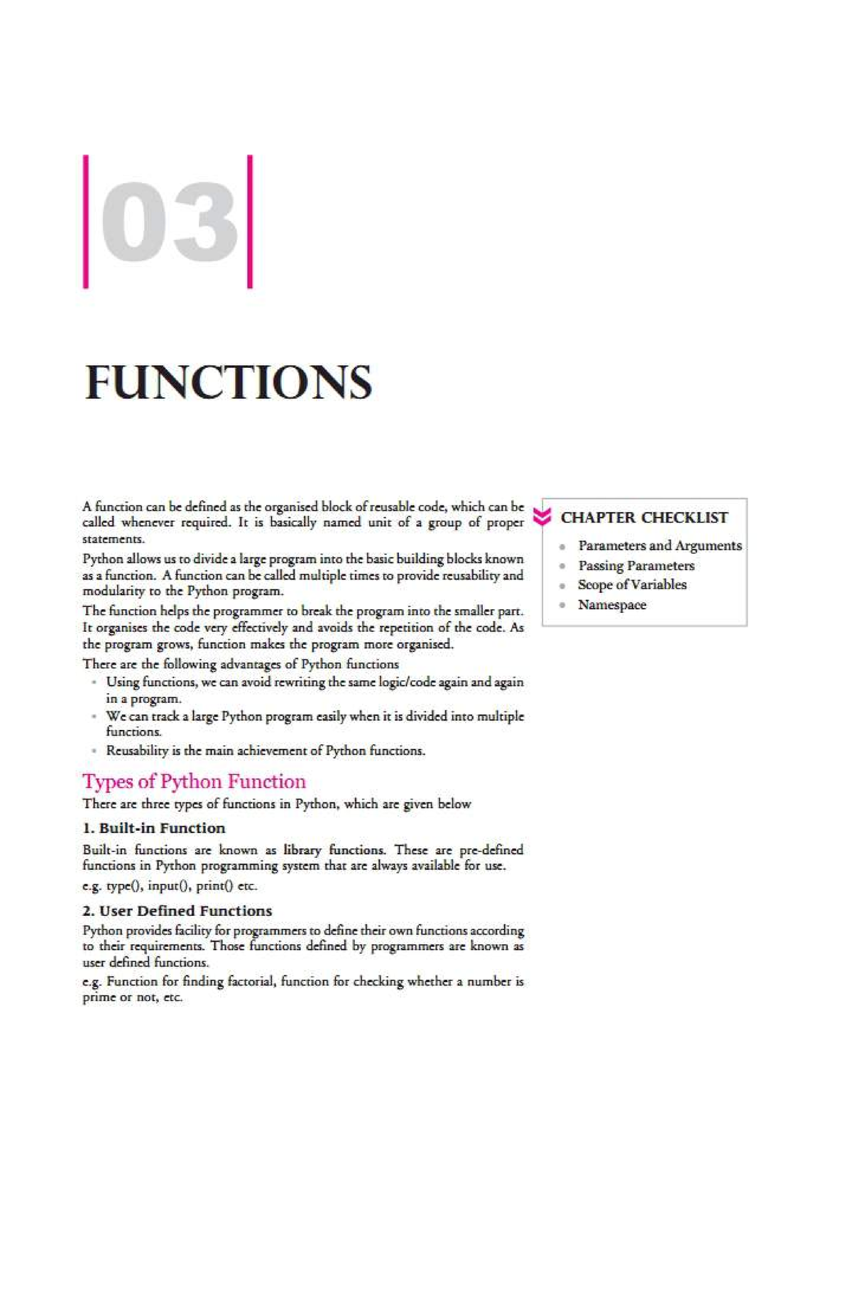 3. Functions - The functionality of any computer mainly includes the ...