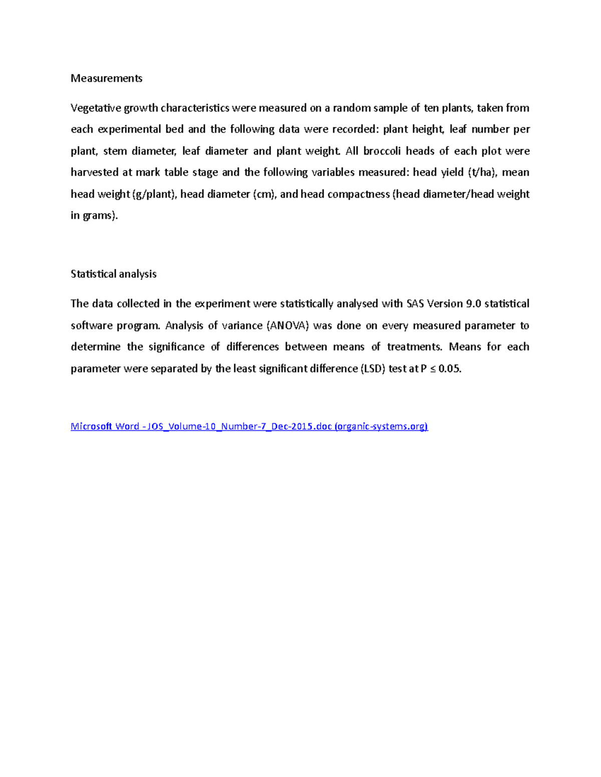 Measurements - This note is an example of measurement and statistical ...