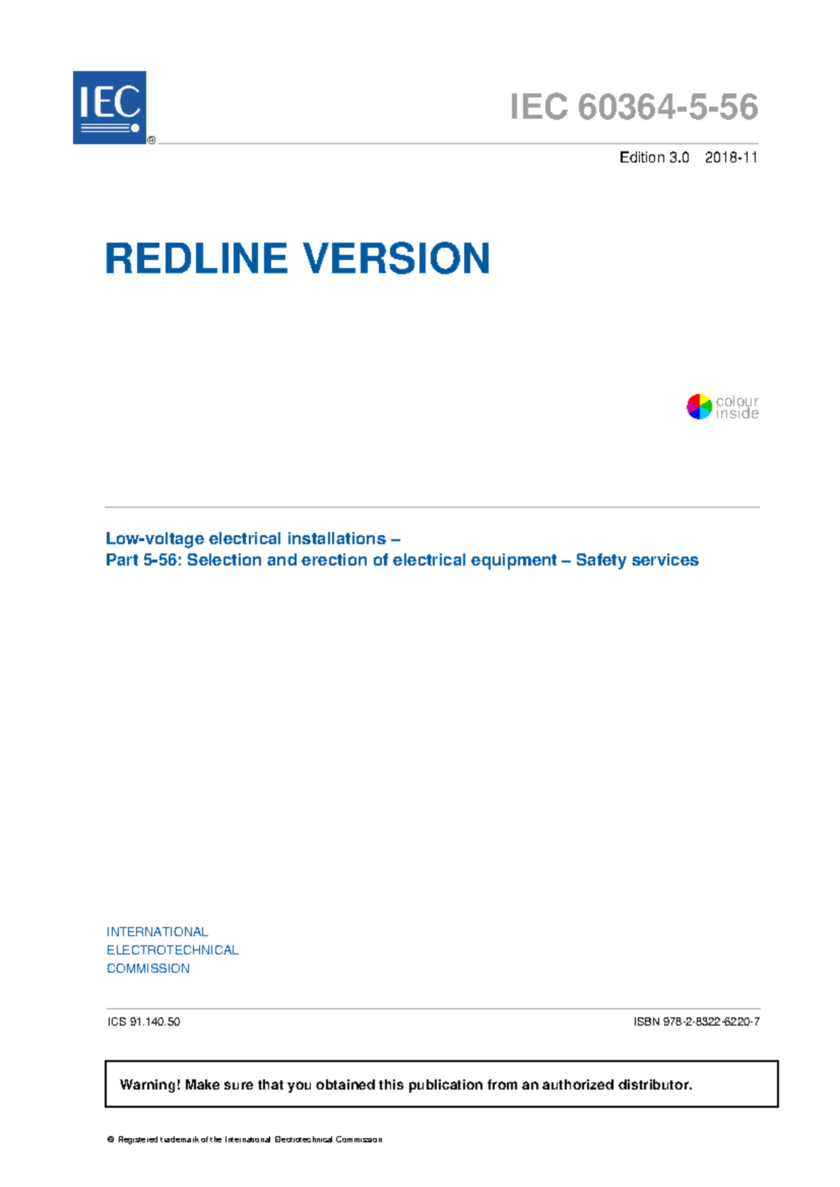 Info iec60364-5-56{ed3 - IEC 60364 - 5 - 56 Edition 3 2018- REDLINE ...