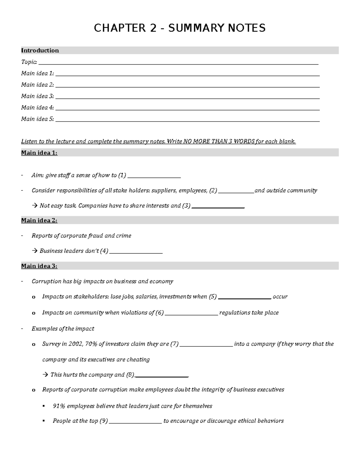 Chapter 2 - Summary Notes Updated 2020 - CHAPTER 2 - SUMMARY NOTES ...