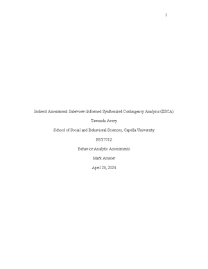 Indirect Assessment A3 MC - Indirect Assessment: IISCA Open-Ended ...