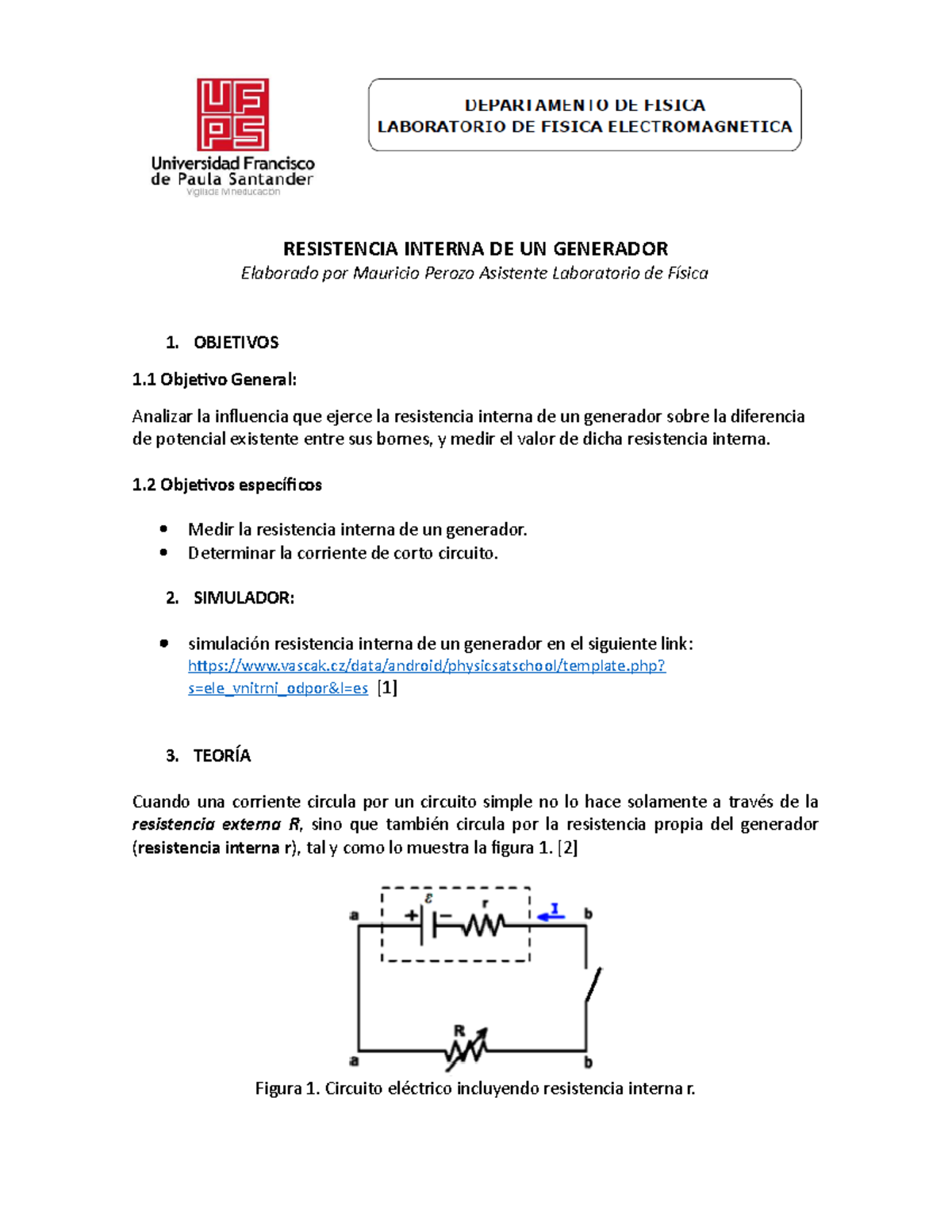 Guía de resistencia interna de un generador 2021 - RESISTENCIA INTERNA ...