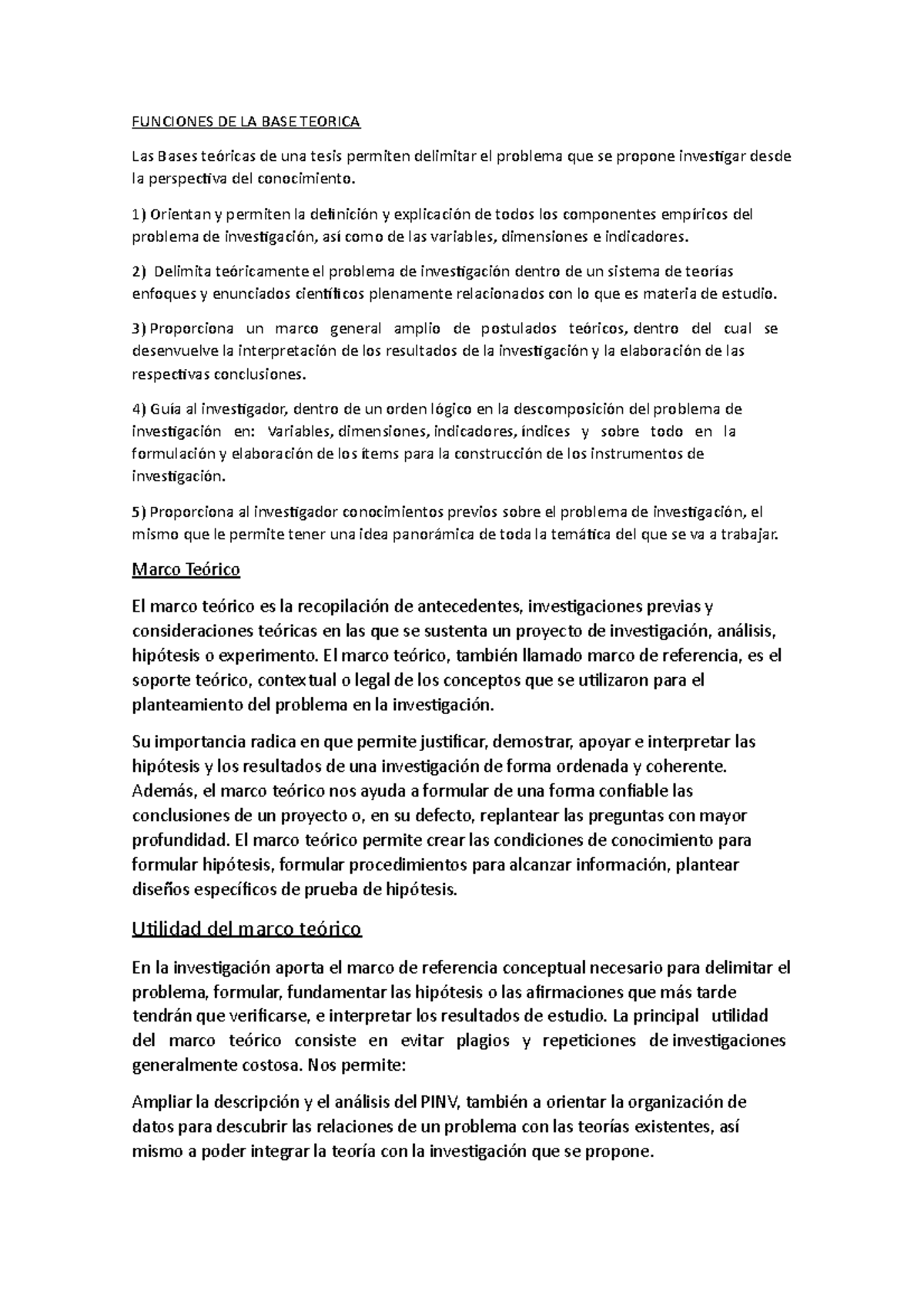 Funciones DE LA BASE Teorica - FUNCIONES DE LA BASE TEORICA Las Bases ...