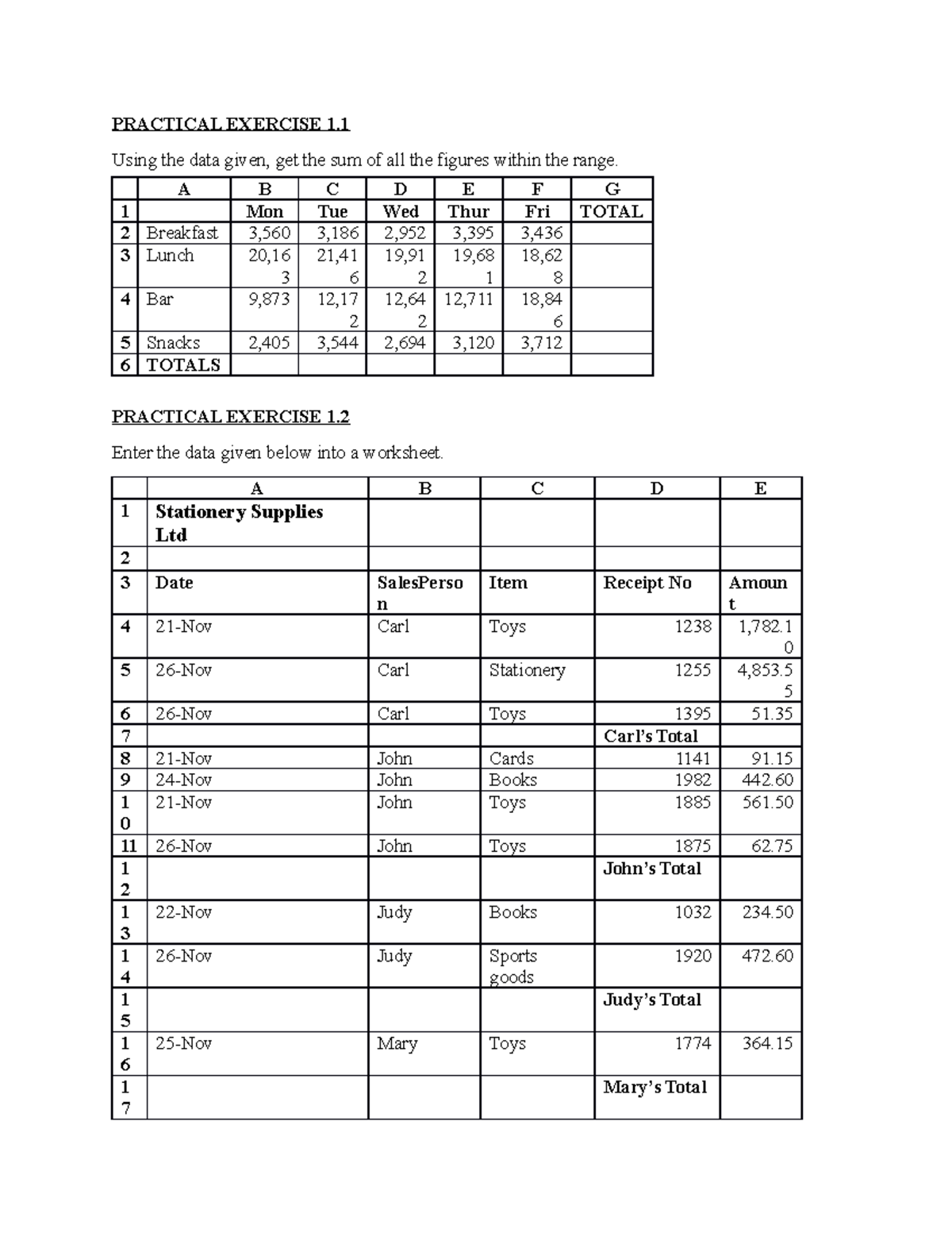 Practical Exercise 1 - information technology - MKU - Studocu