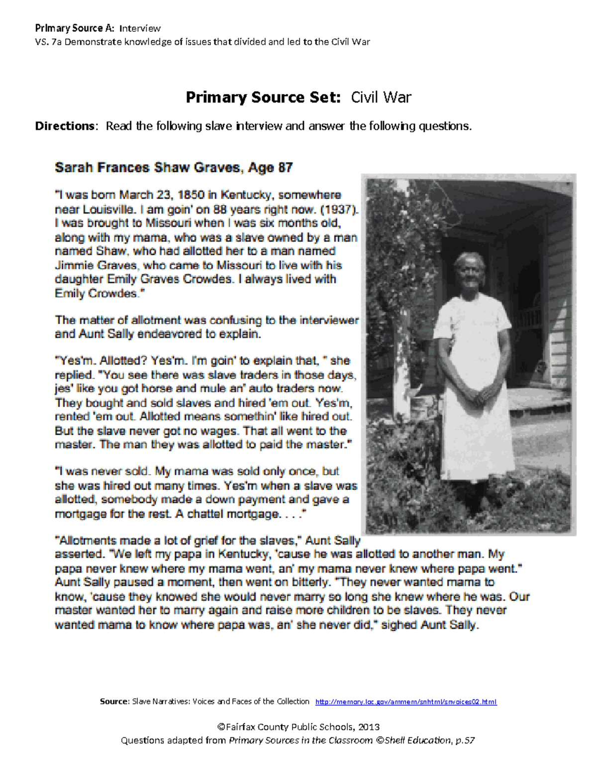 Copy of Copy of Student Practice: Civil War Primary Source A - FILM ...