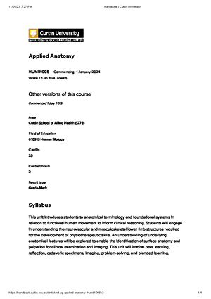 Anatomy Foot Dry lab - Activity Description – Dry lab Time Allocation ...