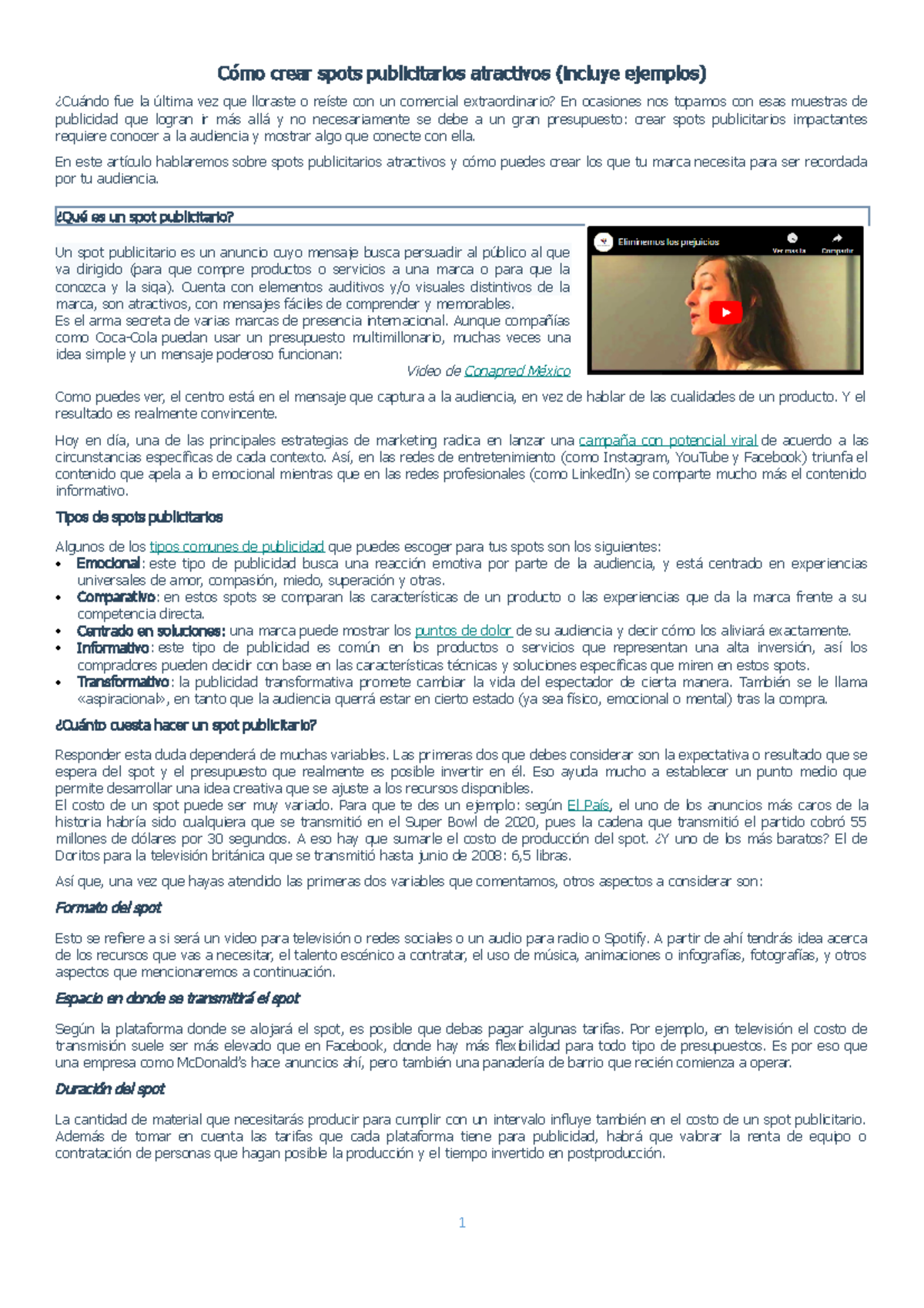 Cómo crear spots publicitarios atractivos - En este artículo hablaremos ...