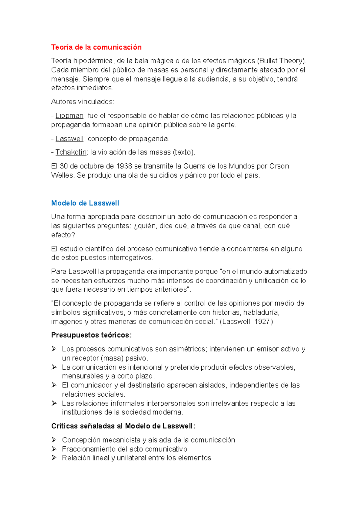 Teorías de la Comunicación - Teoría de la comunicación Teoría ...
