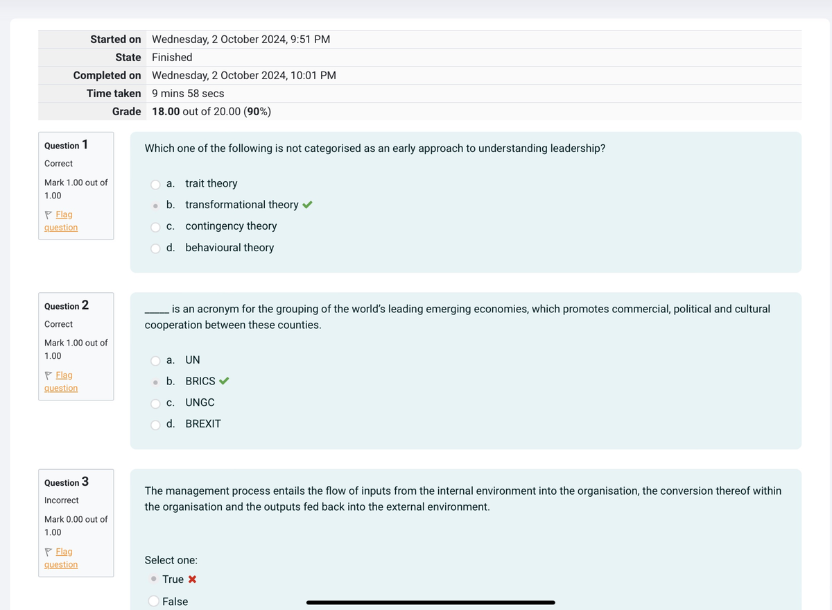 Assessment 7 Attempt review (page 1 of 7) - Started on Wednesday, 2 ...