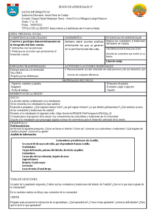 3° SES COMU LUN 17 Leemos UN Cuento Sobre LA TOMA DE Decisiones 965727764 - SESIÓN DE ...