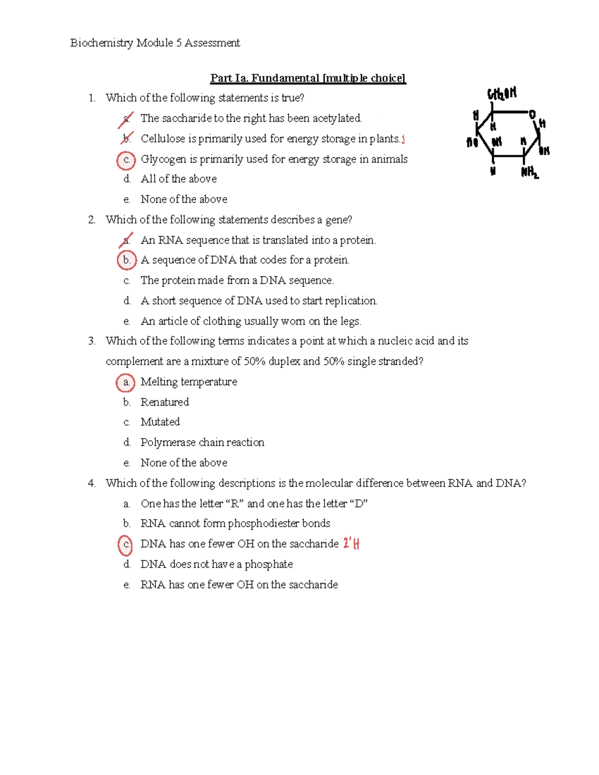 Module 5 Assessment OT Biochem Practice Test Part Ia Fundamental