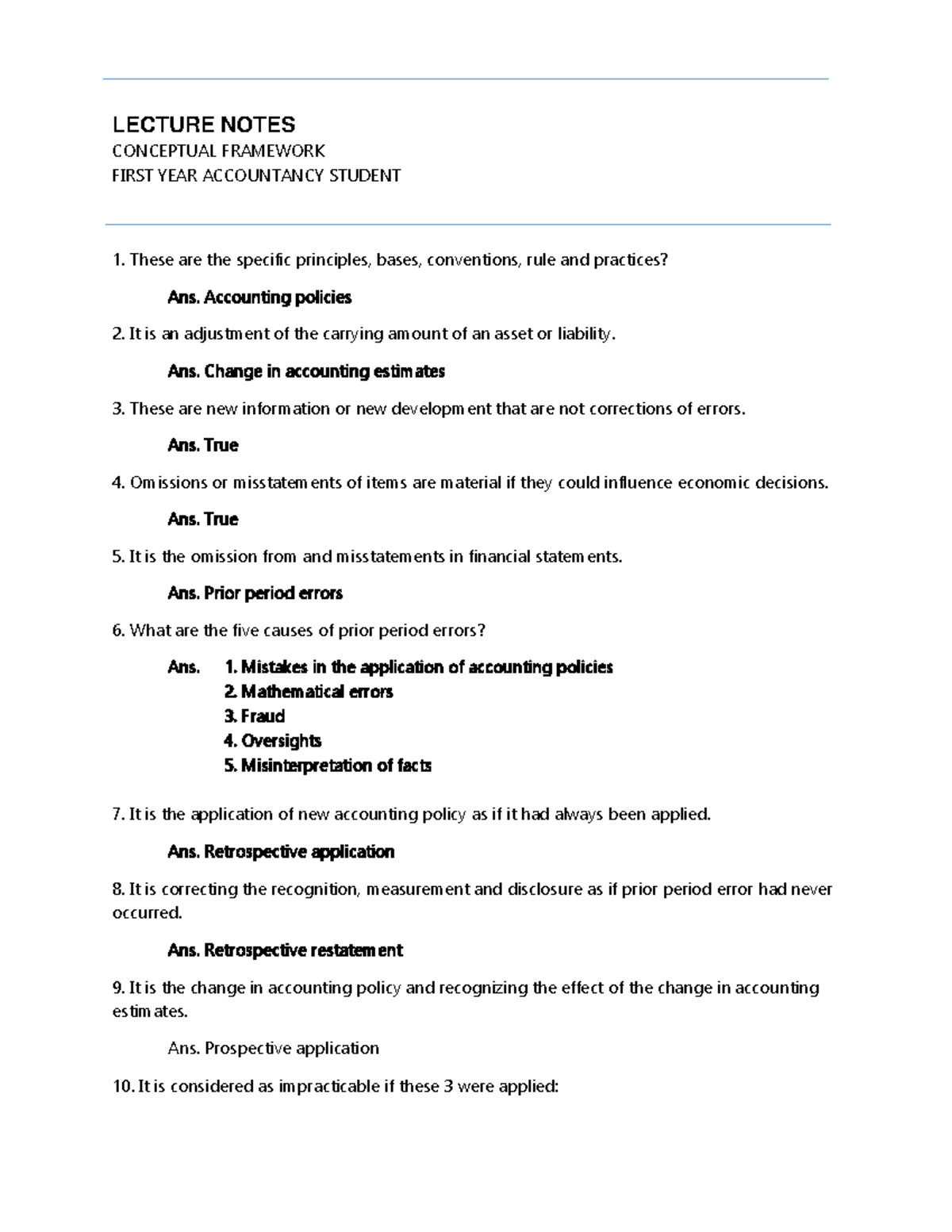 Lecture Notes - CONCEPTUAL FRAMEWORK BASIC ACCOUNTING CONCPETS ...