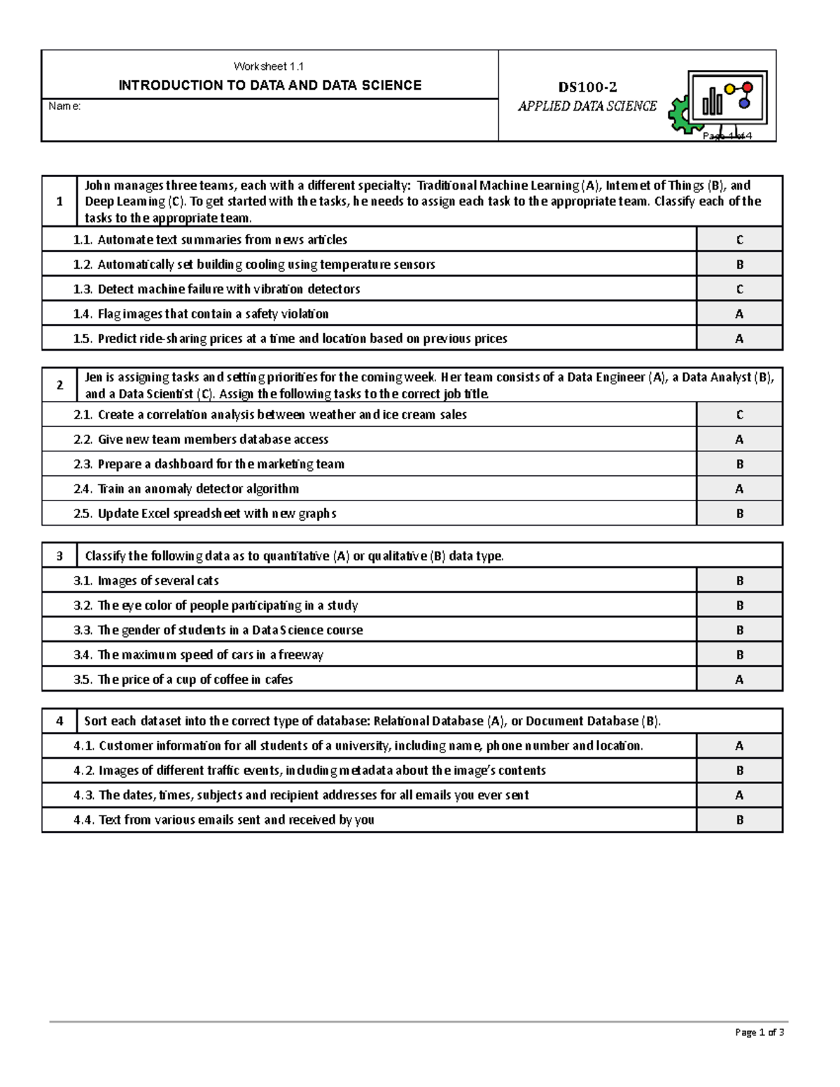 Sioson Jc Ds100 Ws 1 Worksheet Answers For First Week In Module 1 Worksheet 1 Introduction 