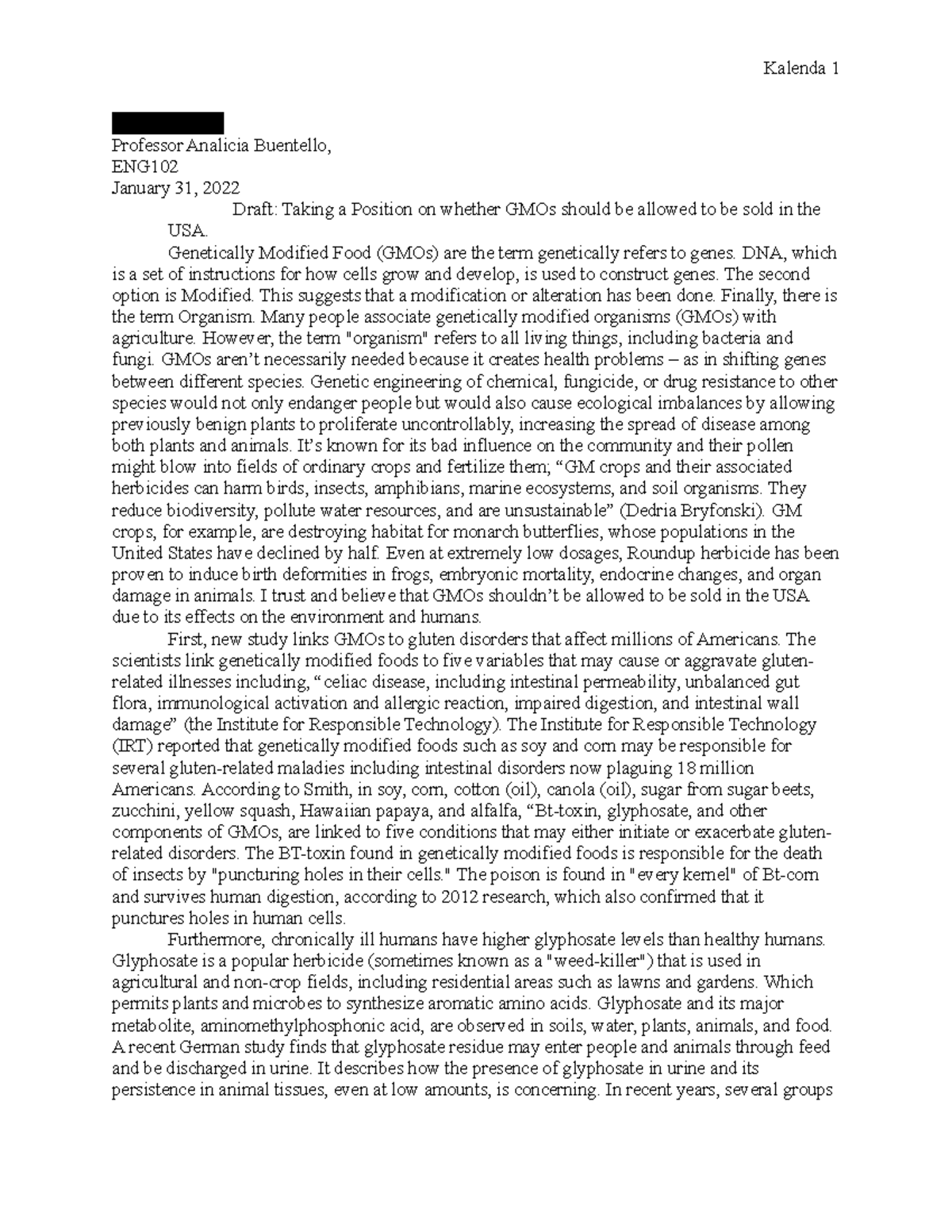 M1.7 Drafting - Task: Write a draft of your 1000(+)-word Taking a ...