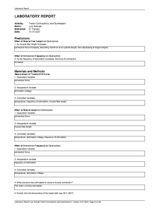 Physio Ex Exercise 4 Activity 1 - PhysioEx Lab Report Exercise 4 ...
