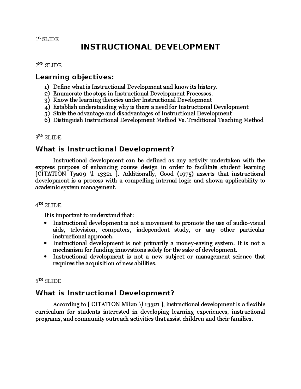 PPT Context PARA SA PMTA - 1 st SLIDE INSTRUCTIONAL DEVELOPMENT 2 ND ...