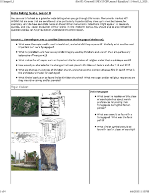 Lesson 1 Notes - Note Taking Guide, Lesson 2 You can use this sheet as ...