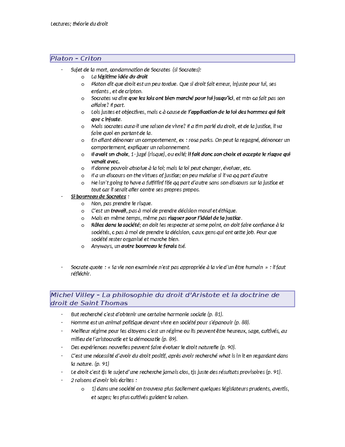 Résumés de lectures - Platon – Criton - Sujet de la mort, condamnation ...