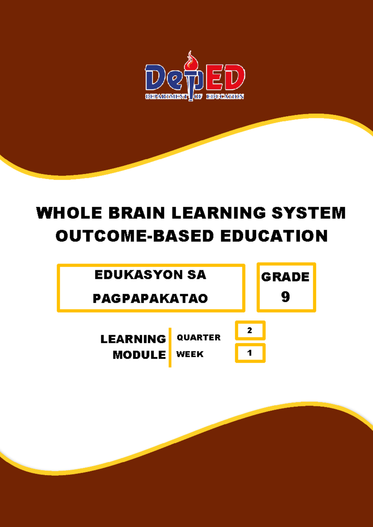 Module grade 9 Q2 week 1 finalized - 0 LEARNING MODULE EDUKASYON SA ...